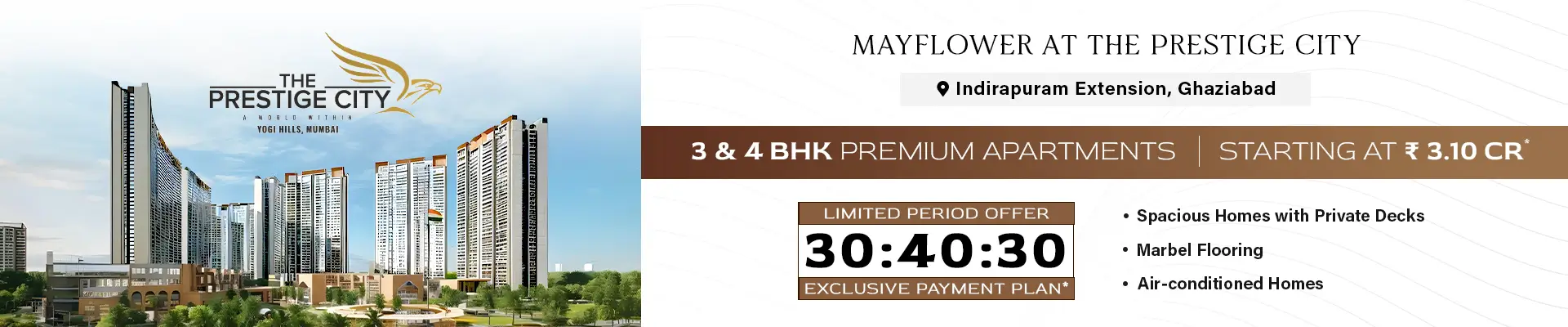 Mayflower At The Prestige City Indirapuram Extension, Ghaziabad | 3 & 4 ...